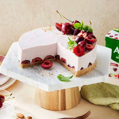 No Bake Cake mit ACTIVIA Kirsche